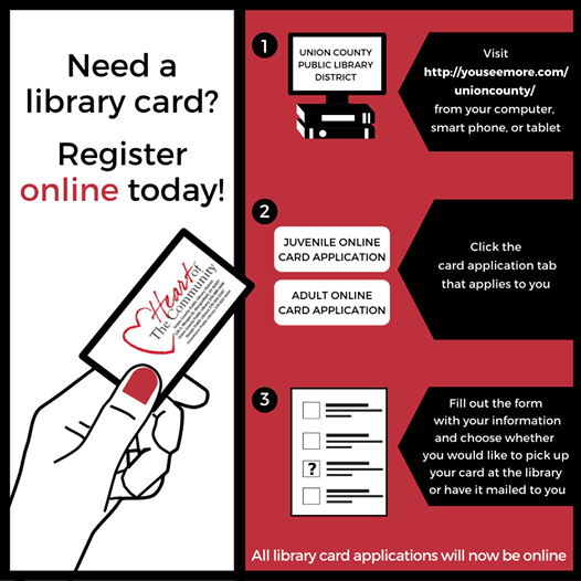 Union County Public Library District: How do I get a library card?